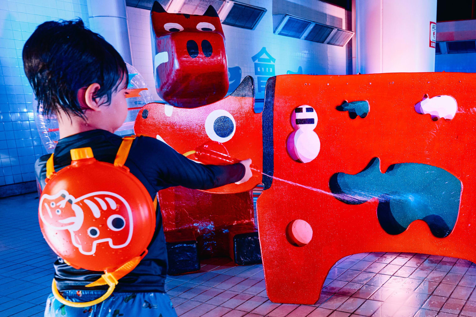 Akabeko Night Pool | Bandaisan Onsen Hotel by Hoshino Resorts - Official Site